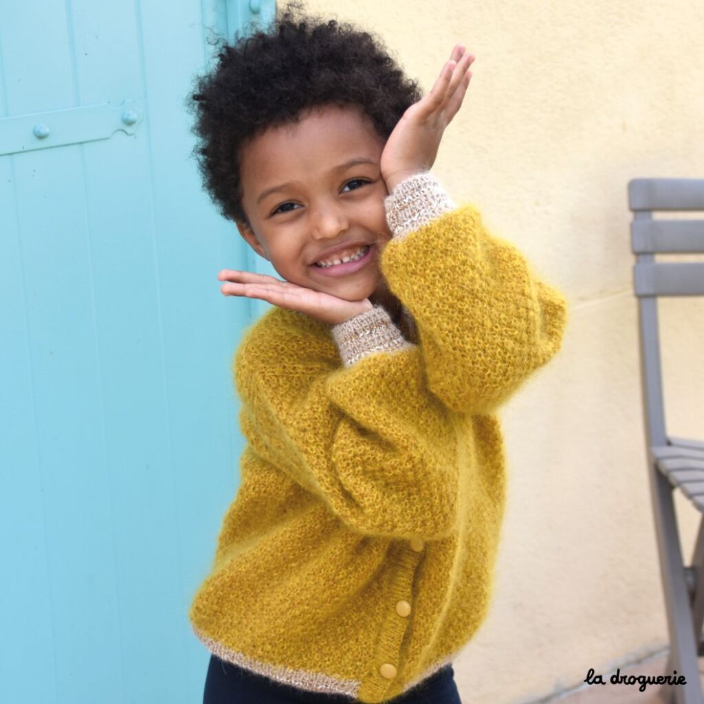 Kit A Tricoter cache-cœur enfant Cumulus | La Droguerie